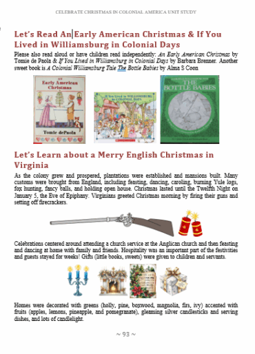 Celebrate Christmas in Colonial America Unit Study – Powerline Productions