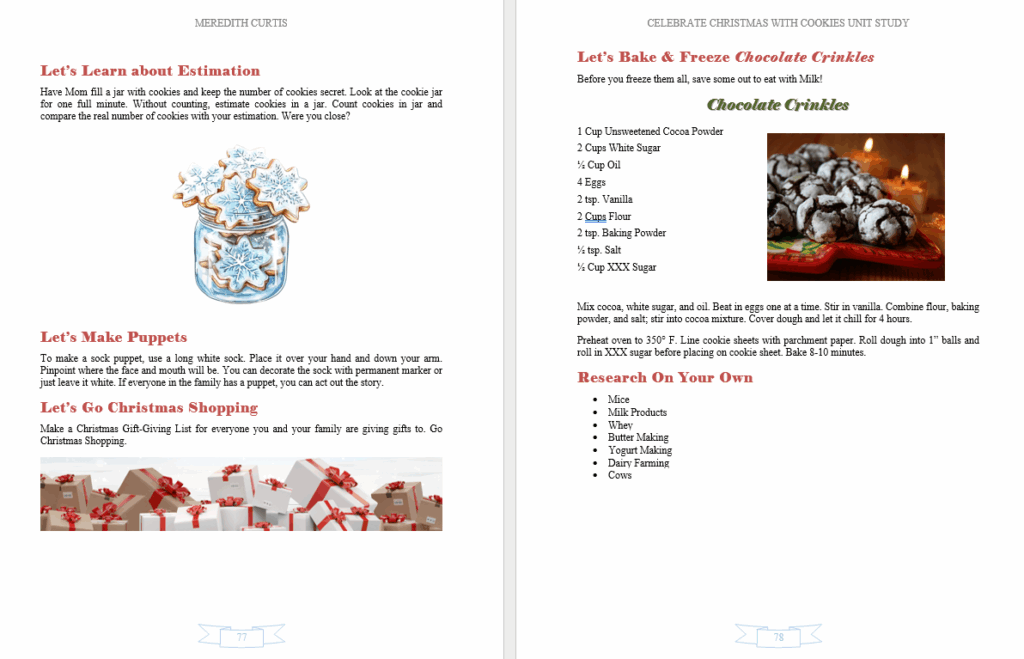 Celebrate Christmas with Cookies Unit Study – Powerline Productions