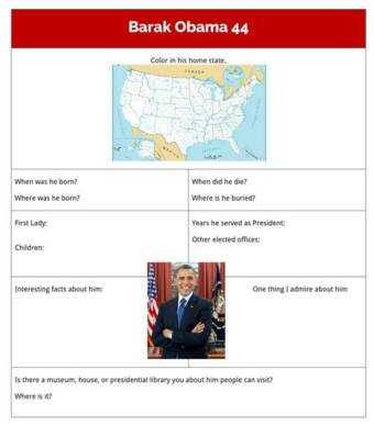 45 Presidents of the USA Notebooking Pages – Powerline Productions