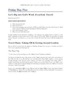 Travel To London Unit Study – Powerline Productions