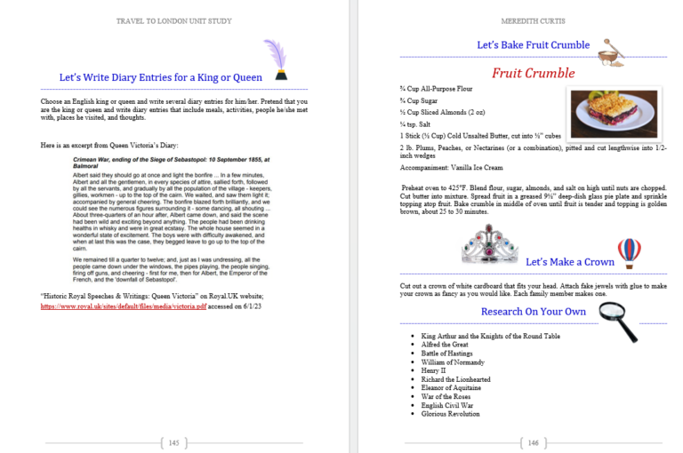 Travel To London Unit Study – Powerline Productions