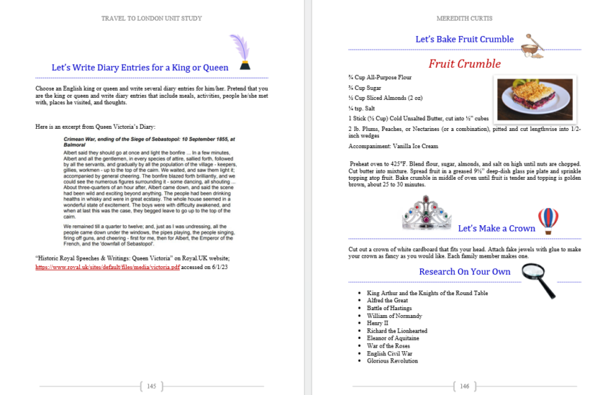 Travel To London Unit Study – Powerline Productions