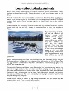 Alaska Animals Notebooking Pages – Powerline Productions