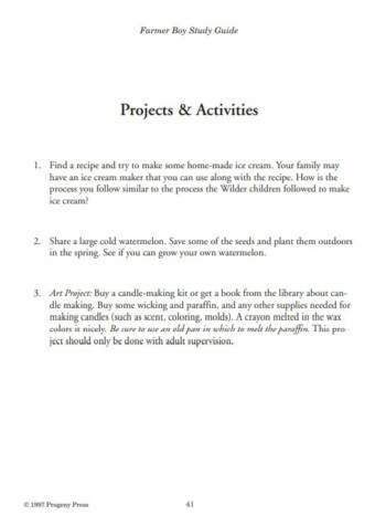 Merey Curriculum Review: Progeny Press Farmer Boy Study Guide ...