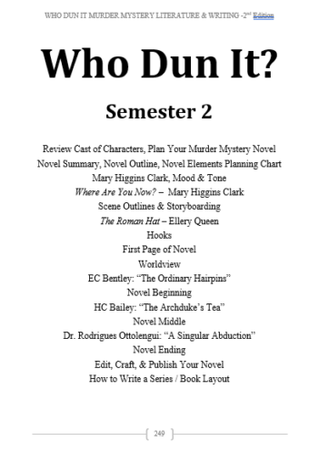 Who Dun It? Murder Mystery Literature & Writing Second Edition ...